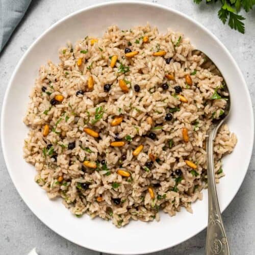 Ic Pilav (Turkish Rice with Currants and Pine Nuts) - Give Recipe
