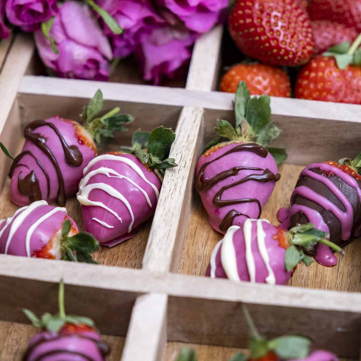 Strawberries Dipped In Pink Chocolate